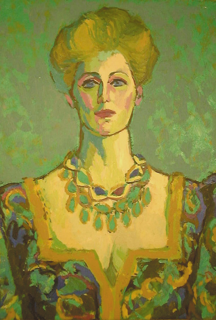 Opera Singer in Green | The Kilvert Gallery